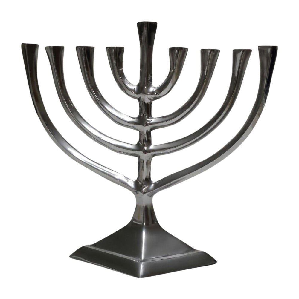 MENORAH WITH DIAMOND SHAPED BRANCHES – Pirsum Judaica